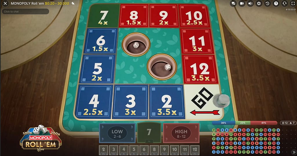 MONOPOLY Roll 'em Live Review - Evolution Gaming