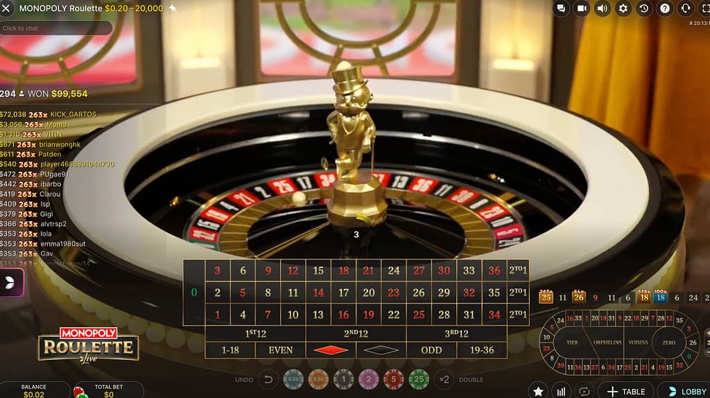 MONOPOLY Roulette Live - Round Predictor & Stats